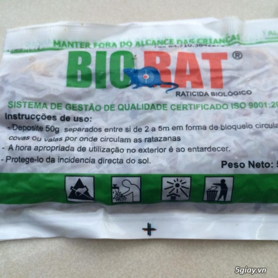 HCM - - Thuốc Diệt Chuột Vi Sinh BioRat giá 120,000 đồng /kg ( 20 gói ...