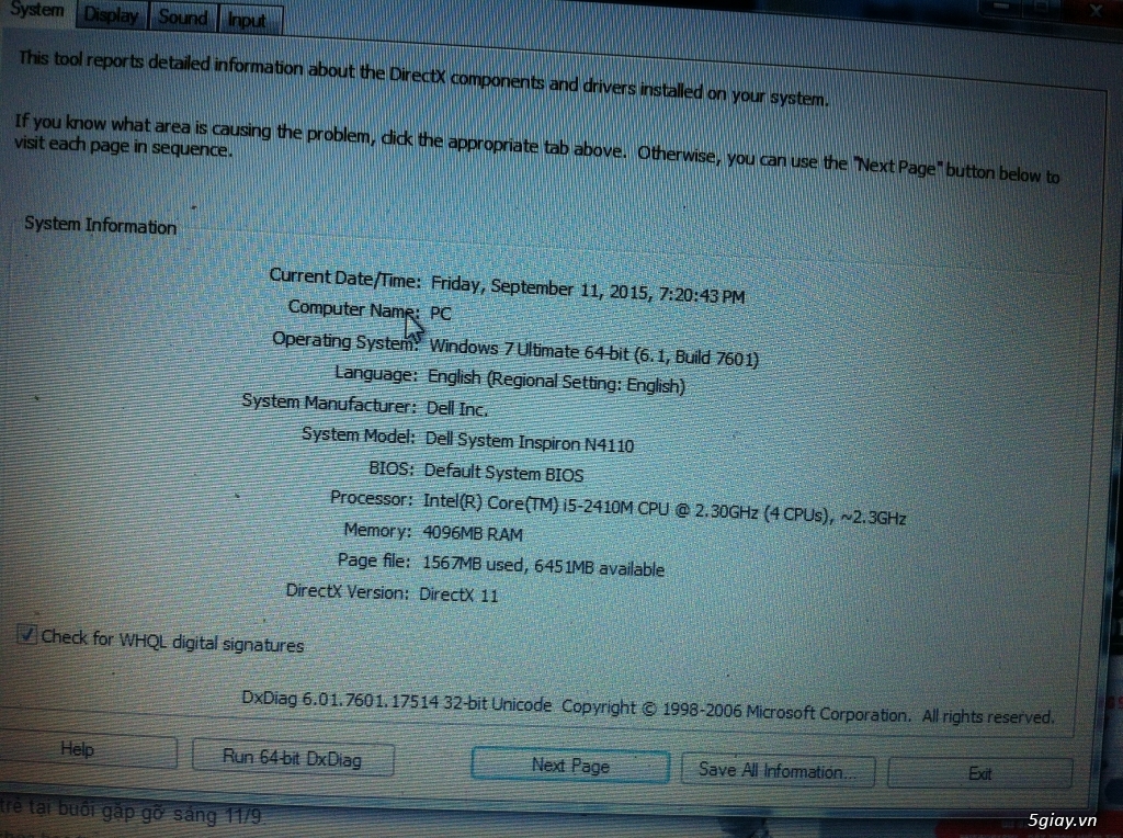 Dell i5 inspiron srs premium sound | 5giay
