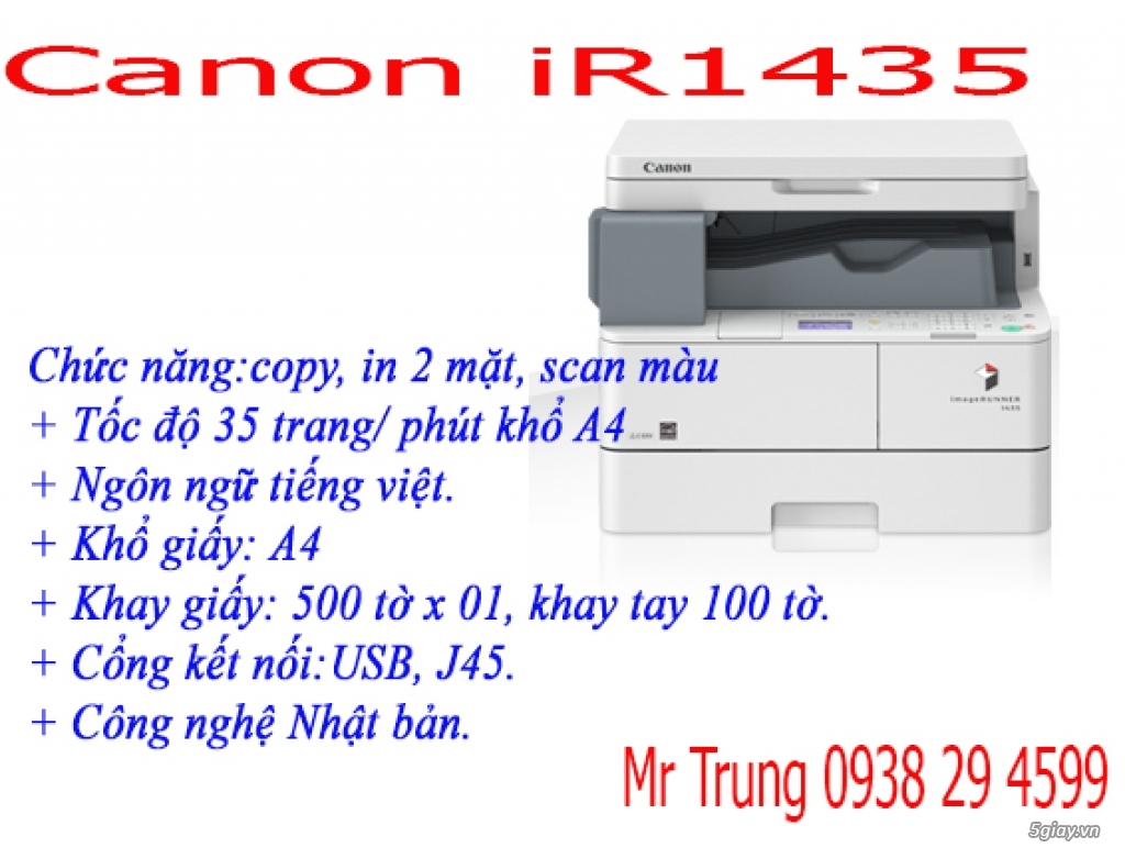 Máy photocopy canon ir 1435 | 5giay