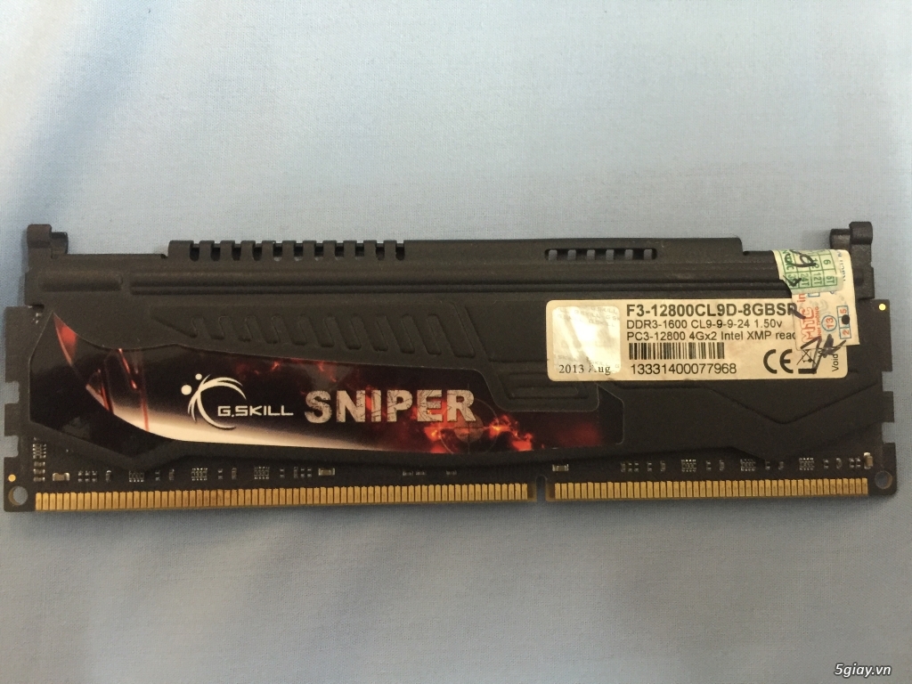 Ram Gskill Sniper DDR3 4Gb dòng tản nhiệt cực mát | 5giay