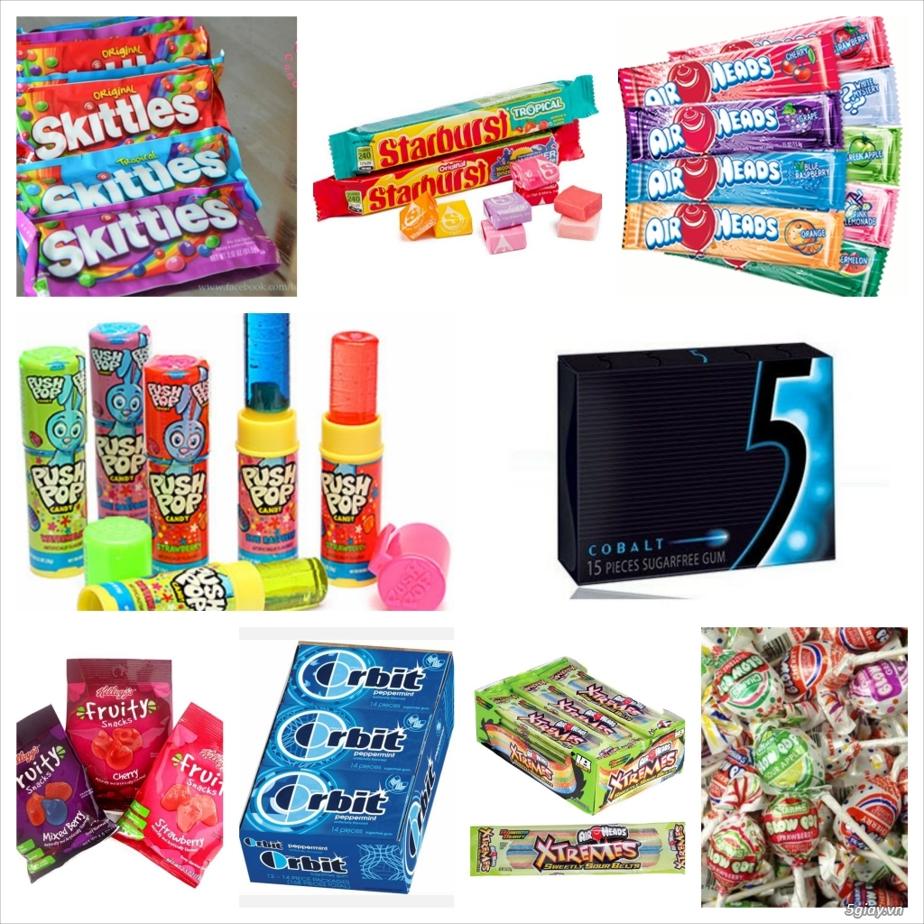 Bánh kẹo , singum , chocolate hàng mỹ mới về...... | 5giay