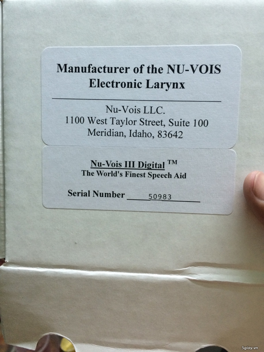 Máy hỗ trợ nói Nu-vois III - Thanh quản nhân tạo cho bệnh nhân ung thư ...