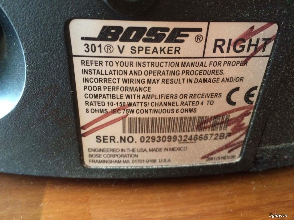 Thanh lý bose 301 v , infinity rs625 | 5giay