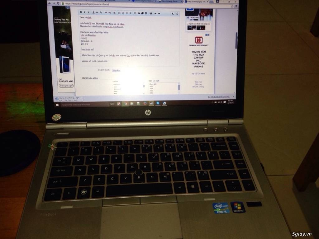 HP 8640 - core i 5 - PIN 2 -3 TIẾNG - 5.000.000 CHỈ 1 CON DUY NHẤT | 5giay