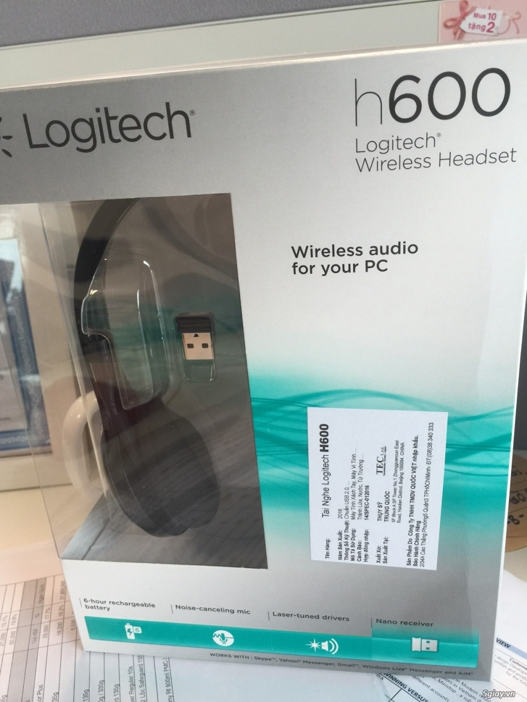 HCM - Tai nghe không dây Logitech H600 mới 100% | 5giay