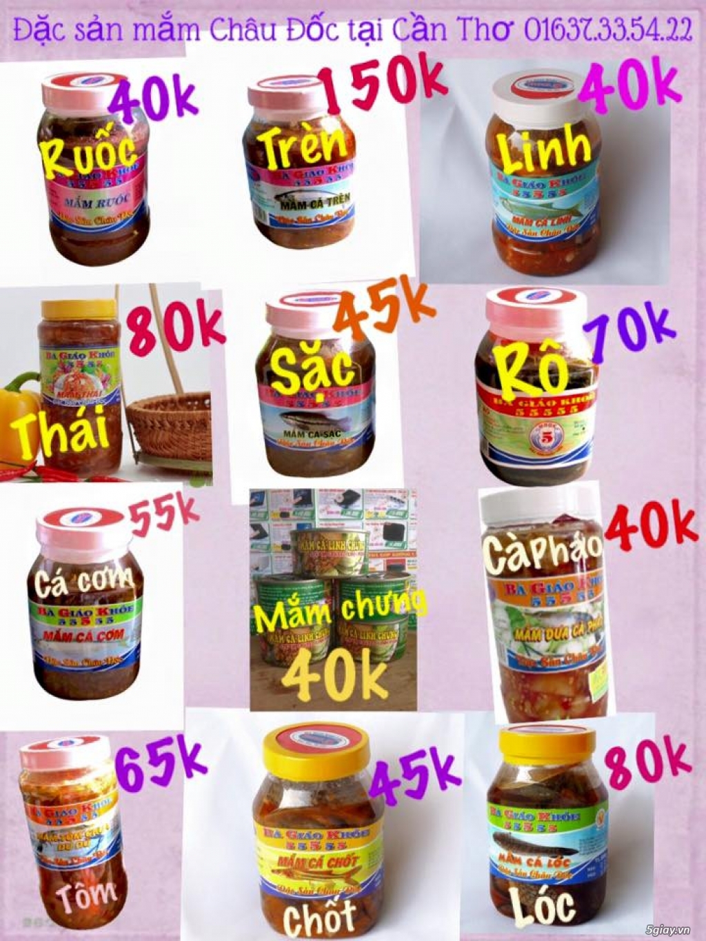 Đặc sản mắm Châu Đốc tại Cần Thơ. | 5giay