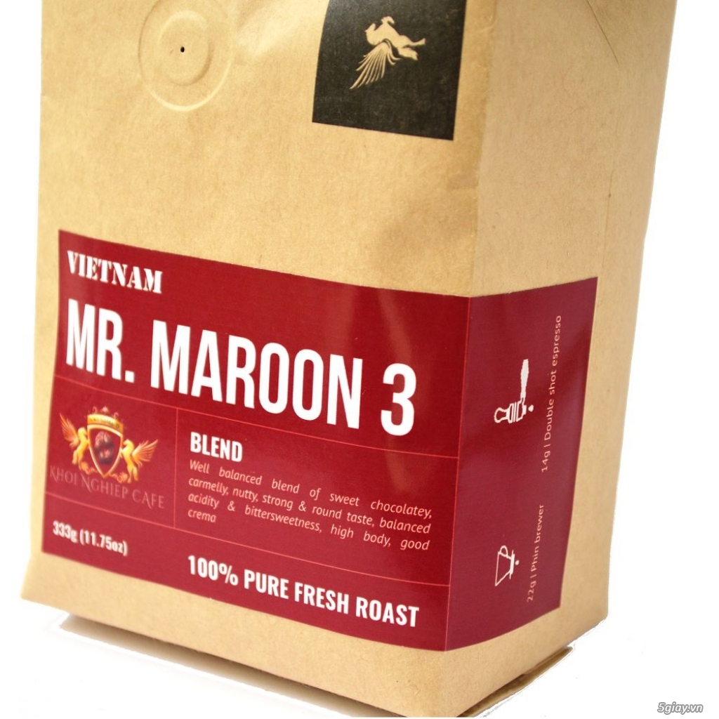 MR.MAROON 3 – Cà phê espresso ngon từ cà phê Xuất Khẩu Loại 1 | 5giay