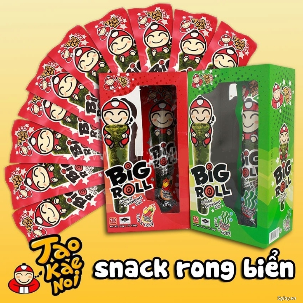 Sỉ lẻ Snack rong biển nướng - Taokaenoi - Big Roll | 5giay