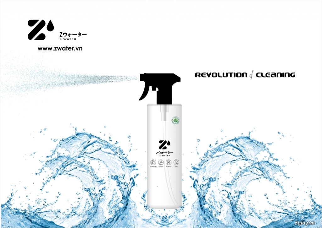NƯỚC TẨY RỬA ĐA NĂNG ZWATER- CÔNG NGHỆ NHẬT BẢN | 5giay