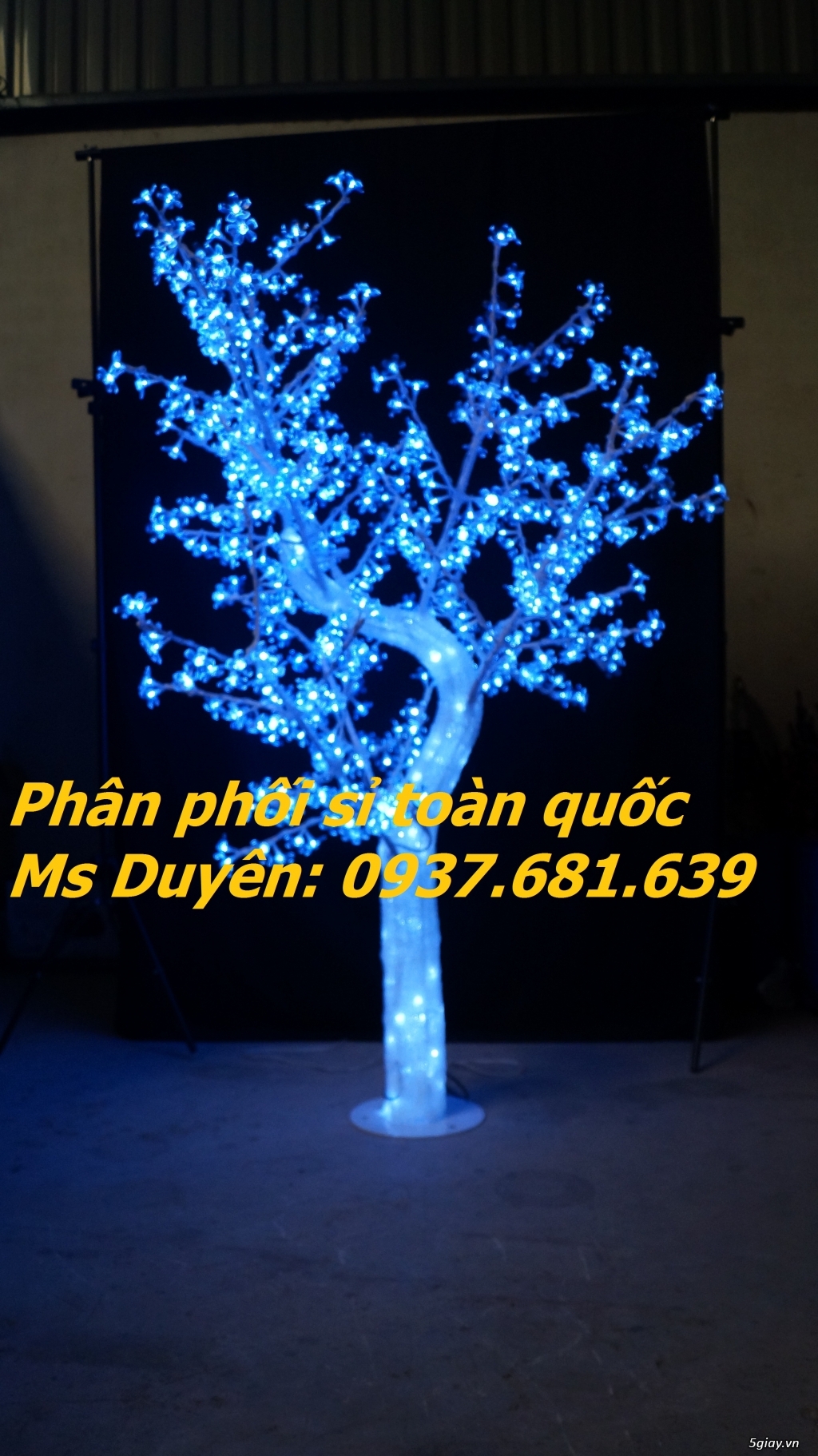 Cay Hoa den led, den cay hoa dao, den cay la phong, cay dao 768 | 5giay