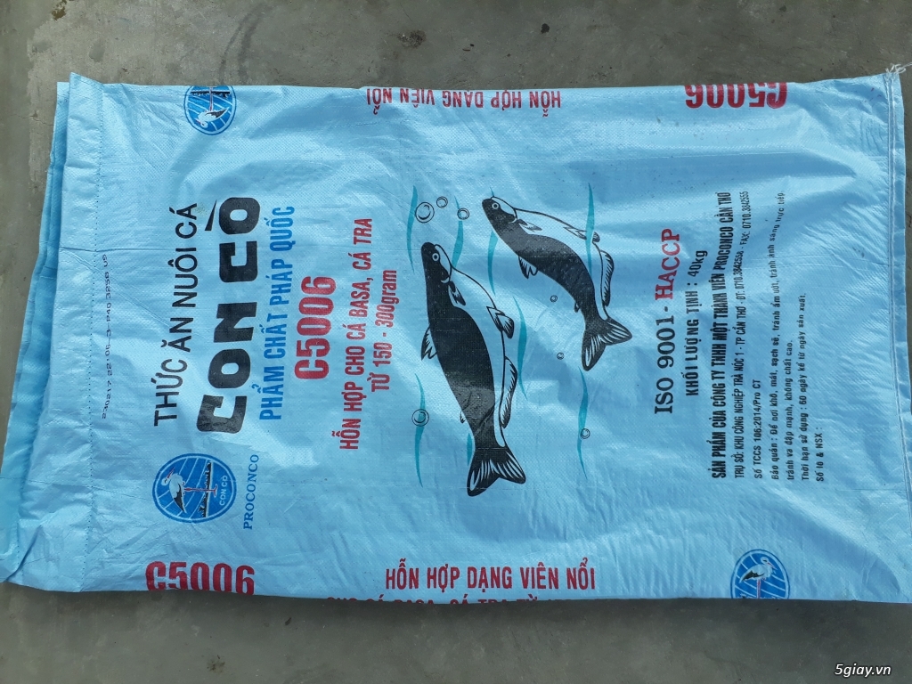Bao thức ăn cá tra (40kg) | 5giay