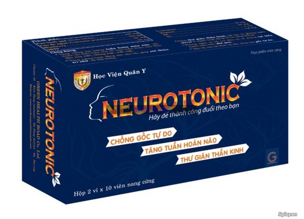 Neurotonic - Thư giãn thần kinh, chống stress, trầm cảm | 5giay