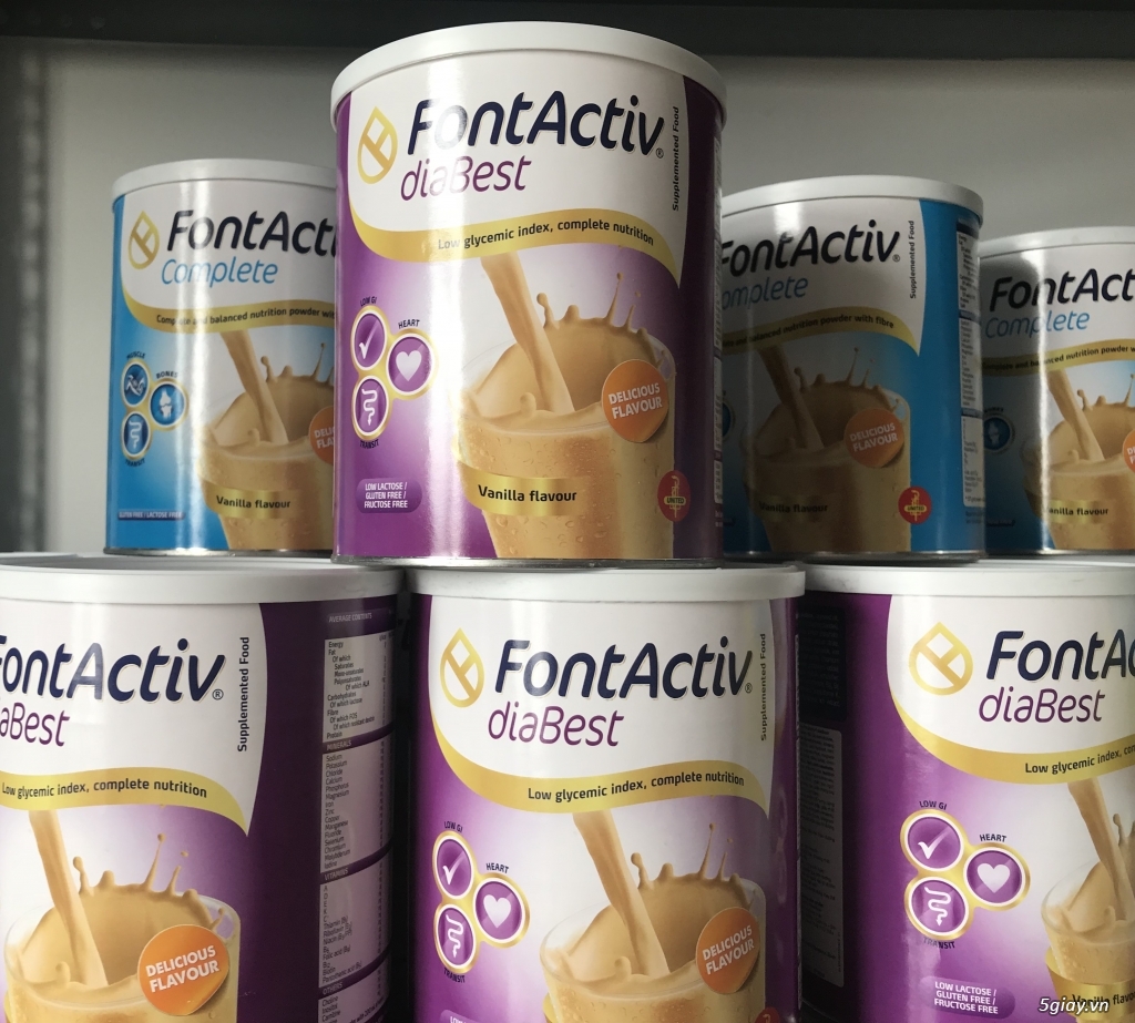 Sữa FontActiv Complete và FontActiv DiaBest Cho Người Tiểu Đường | 5giay