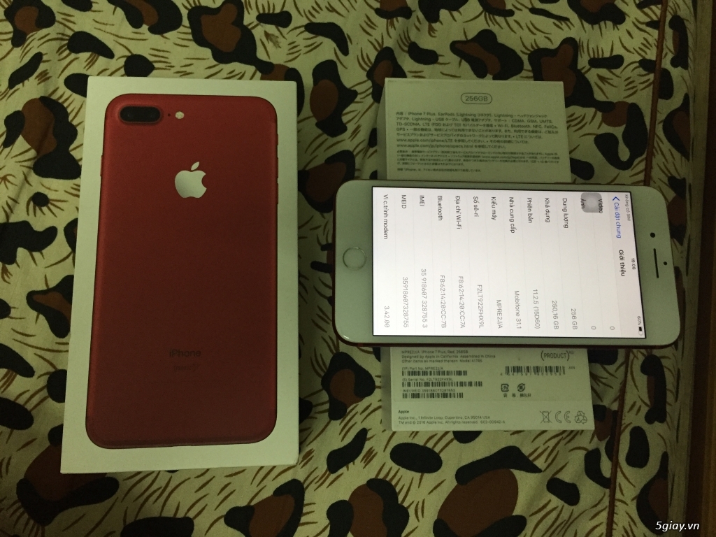 Ip 7 plus red 256gb qte | 5giay