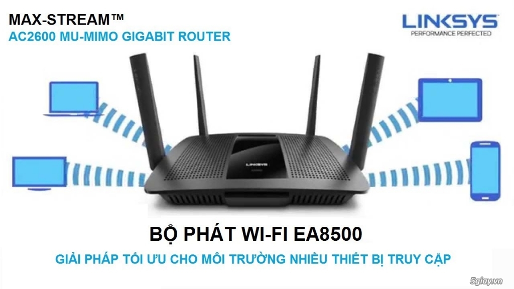 LINKSYS EA8500 MAX-STREAM™ AC2600 MU-MIMO SMART WI-FI ROUTER =3T | 5giay