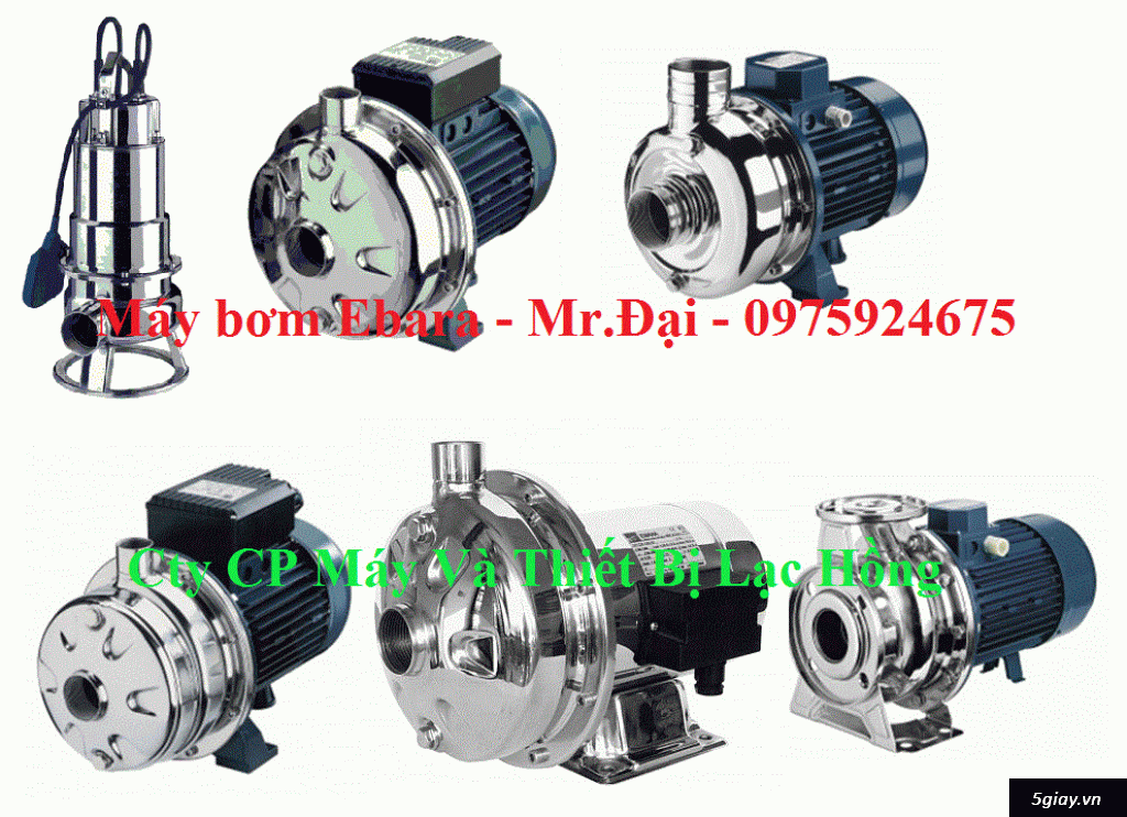 Bơm ly tâm 1 tâng cánh ebara CDX, CD, Cma, Cmb | 5giay