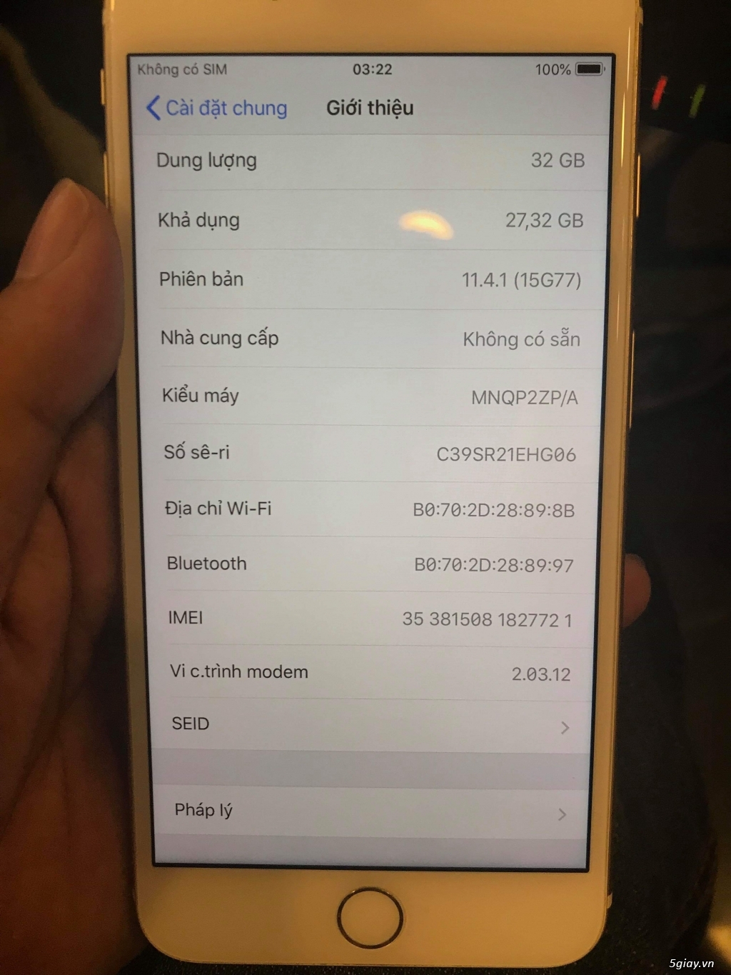 Ip 7 plus 32 gb gold quốc tế | 5giay