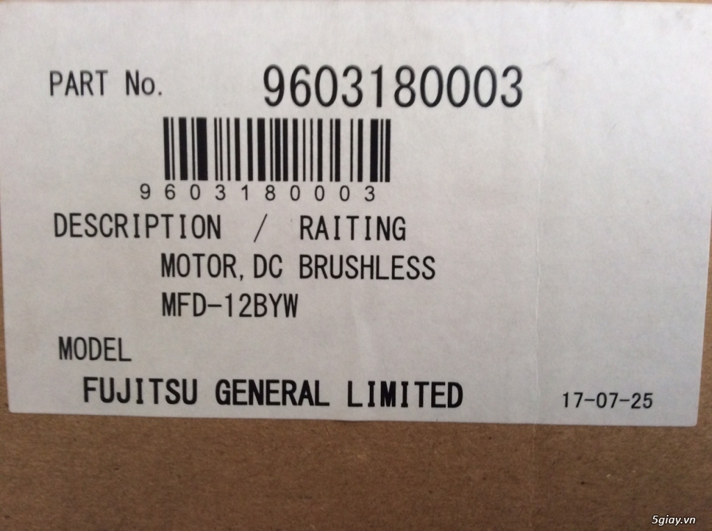 QUẠT DÀN LẠNH GENERAL FUJITSU MFD-12BYW | 5giay