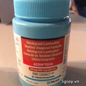 Thuốc Acriptega mylan Arv 3 trong 1 Pep 3 thành phần điều trị Hiv | 5giay
