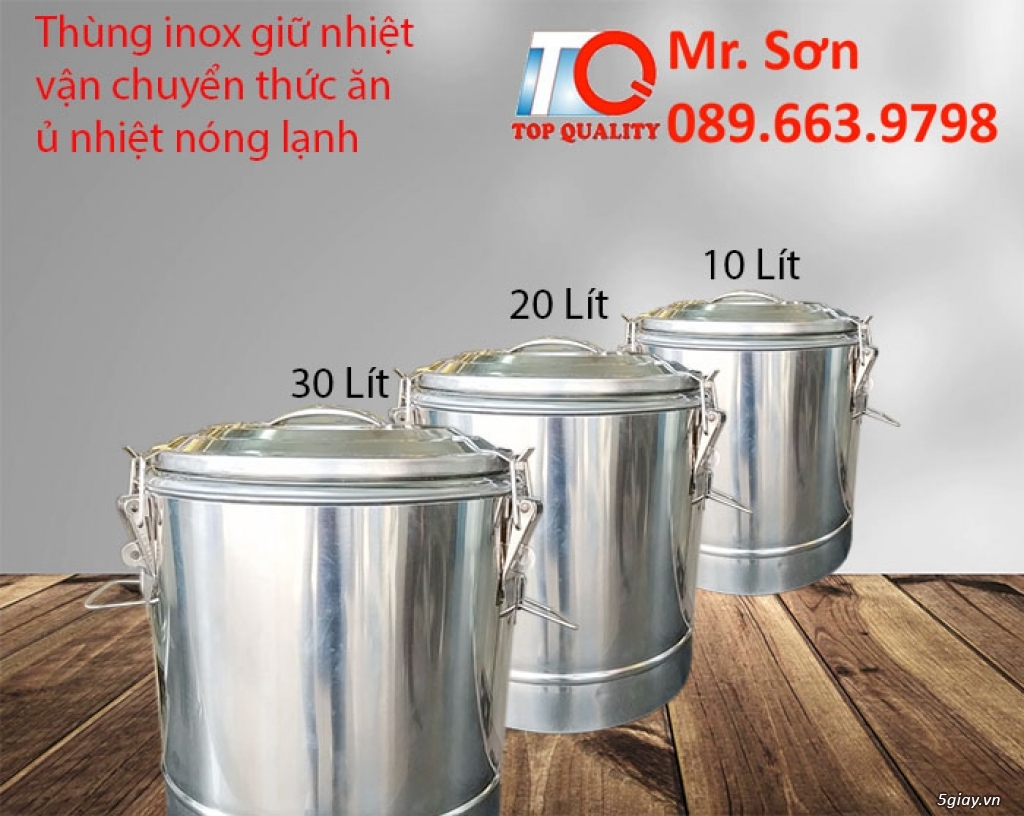 Bán thùng inox có nắp - thùng inox cách nhiệt đựng nước tại Đà Nẵng | 5giay