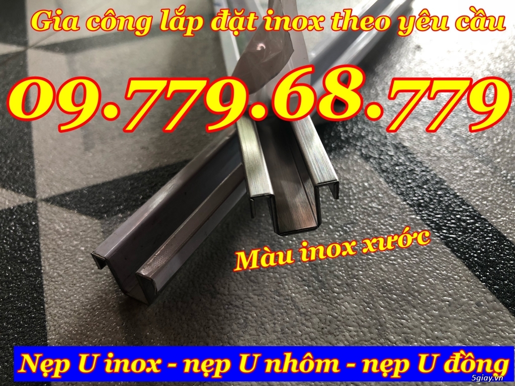 Nẹp Chữ U Inox 304, Nẹp trang trí, Nẹp U inox 304. | 5giay