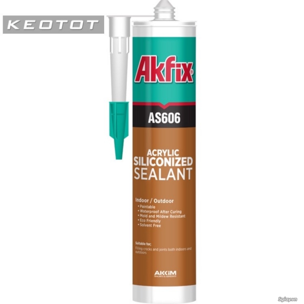 Thanh lý keo tường cho nội thất acrylic Akfix AS606 | 5giay