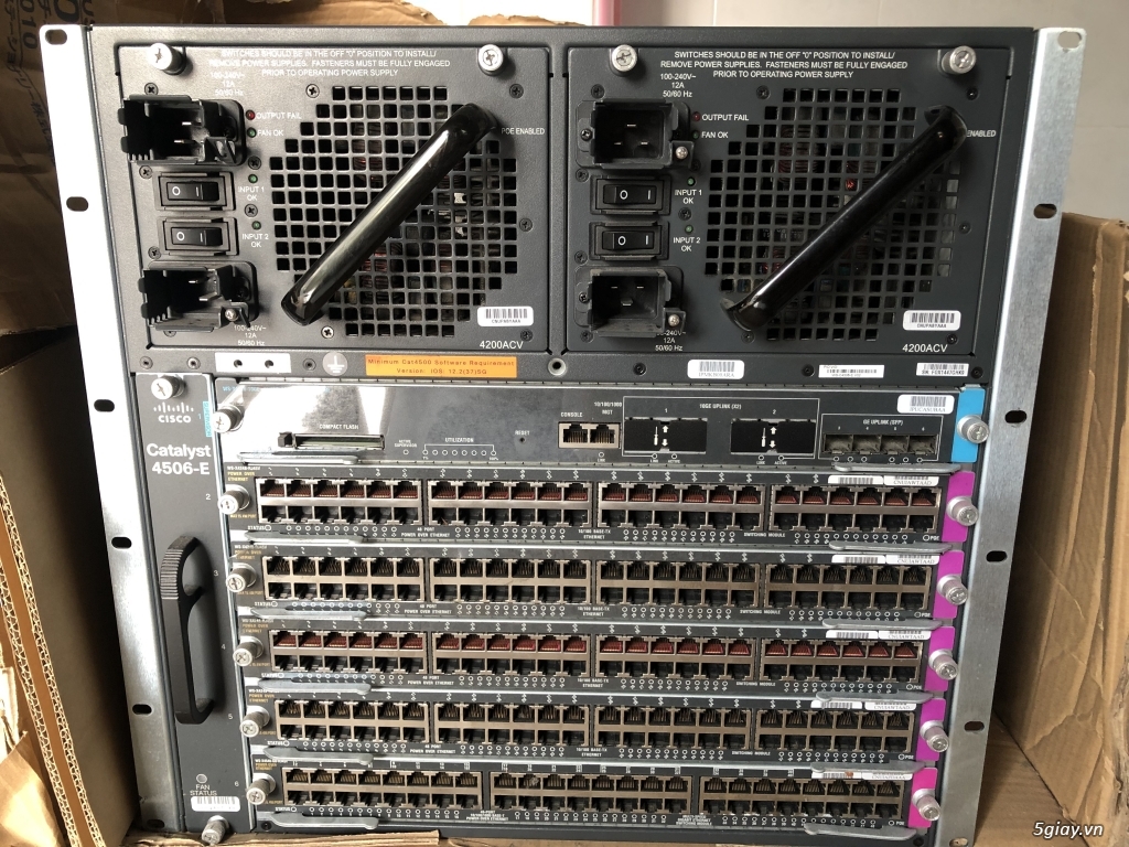 Thanh lý WS-C4506-E Cisco Catalyst 4506-E Switch Chassis with PoE | 5giay