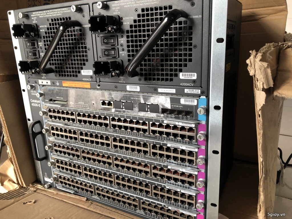 Thanh lý WS-C4506-E Cisco Catalyst 4506-E Switch Chassis with PoE | 5giay