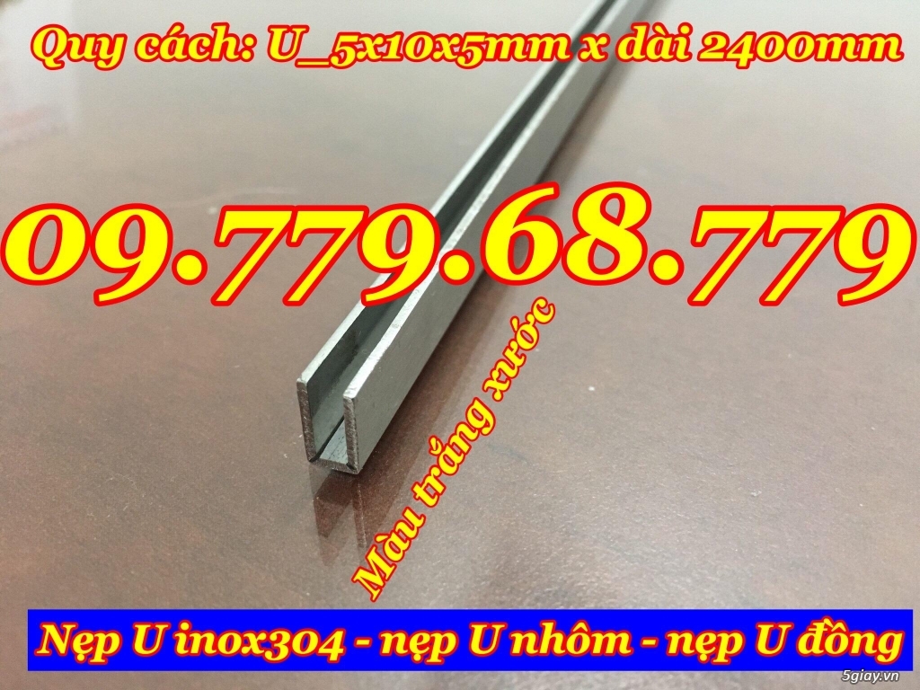 Nẹp Chữ U Inox 304, Nẹp trang trí, Nẹp U inox 304. | 5giay