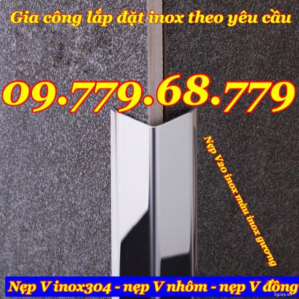 Nẹp chữ V inox 304 , Nẹp v inox 304 hcm , Nẹp V inox 304 | 5giay