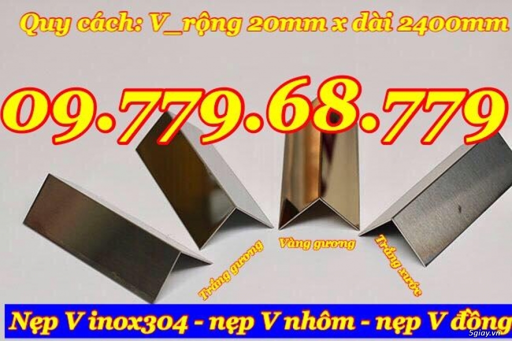 Nẹp chữ V inox 304 , Nẹp v inox 304 hcm , Nẹp V inox 304 | 5giay