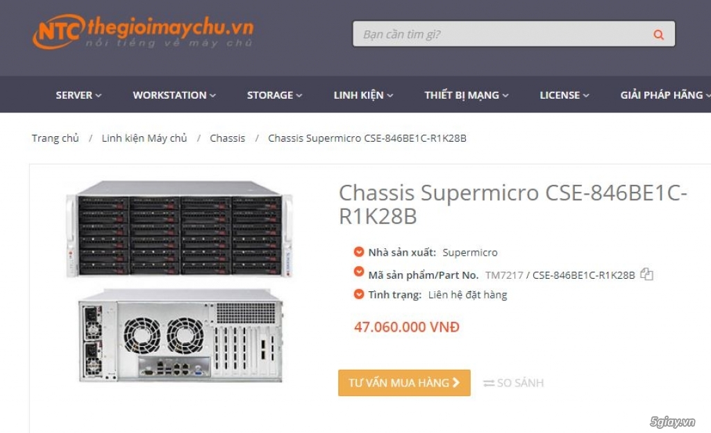 Case Supermicro 4U 24 HDD Hotswap CSE-846 | 5giay