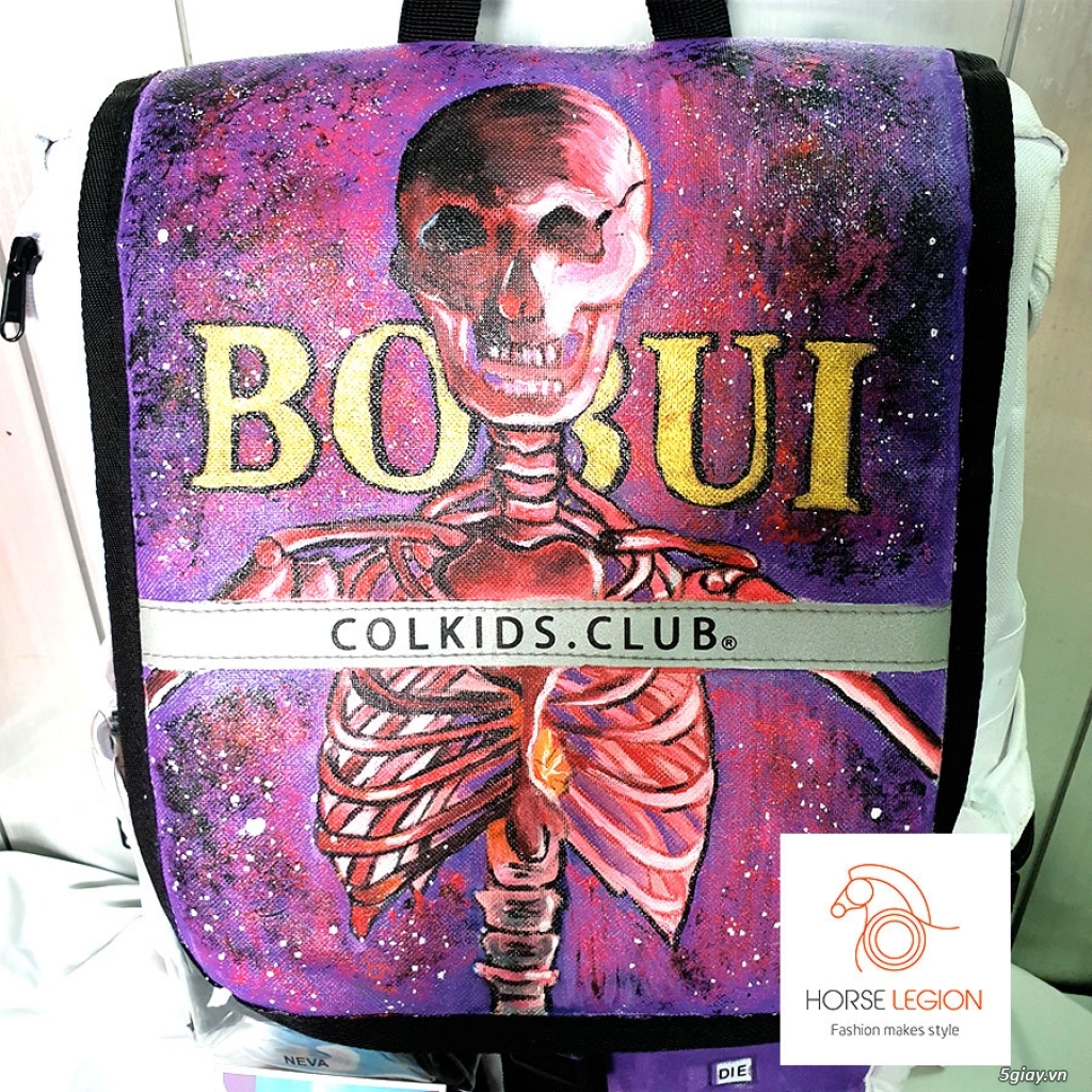 custom balo theo yêu cầu xương bobui | 5giay