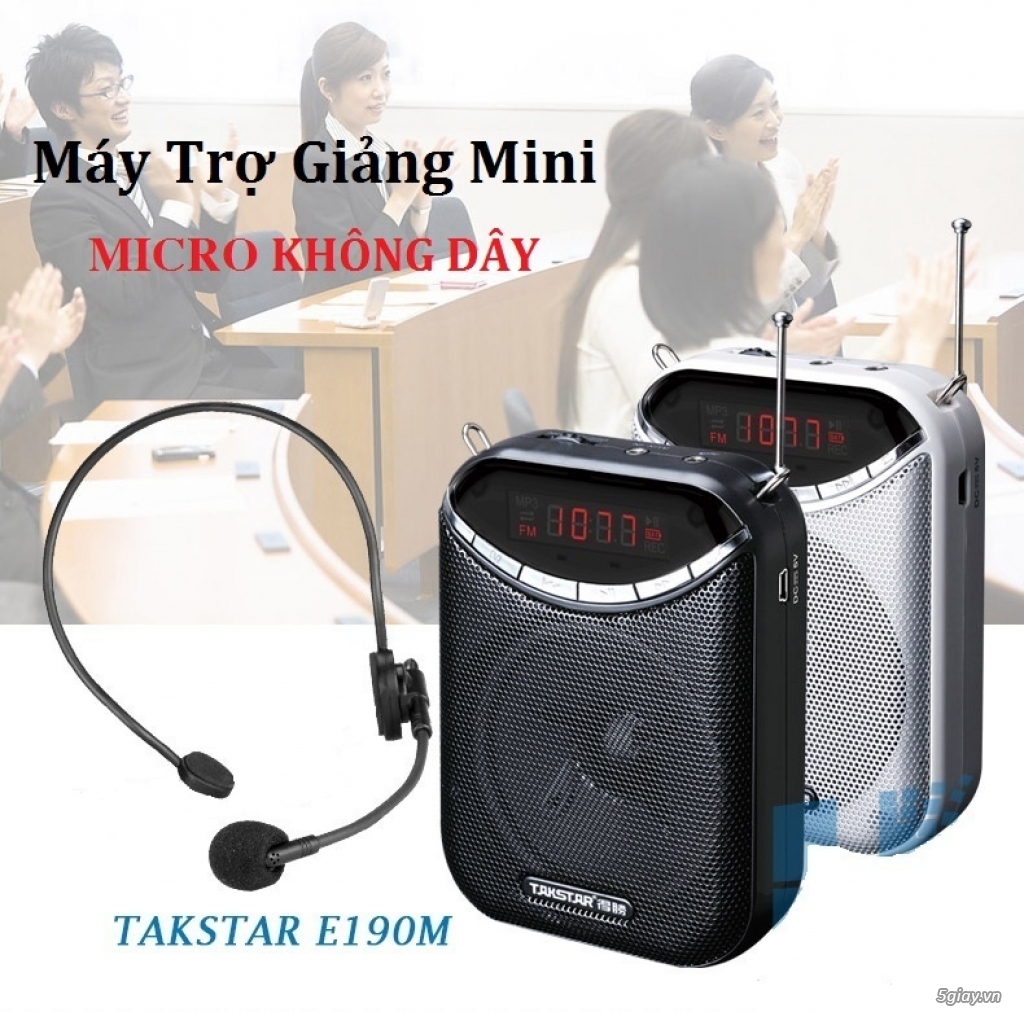 Máy trợ giảng Mini Takstar E180M Micro không dây xa đến 15m | 5giay