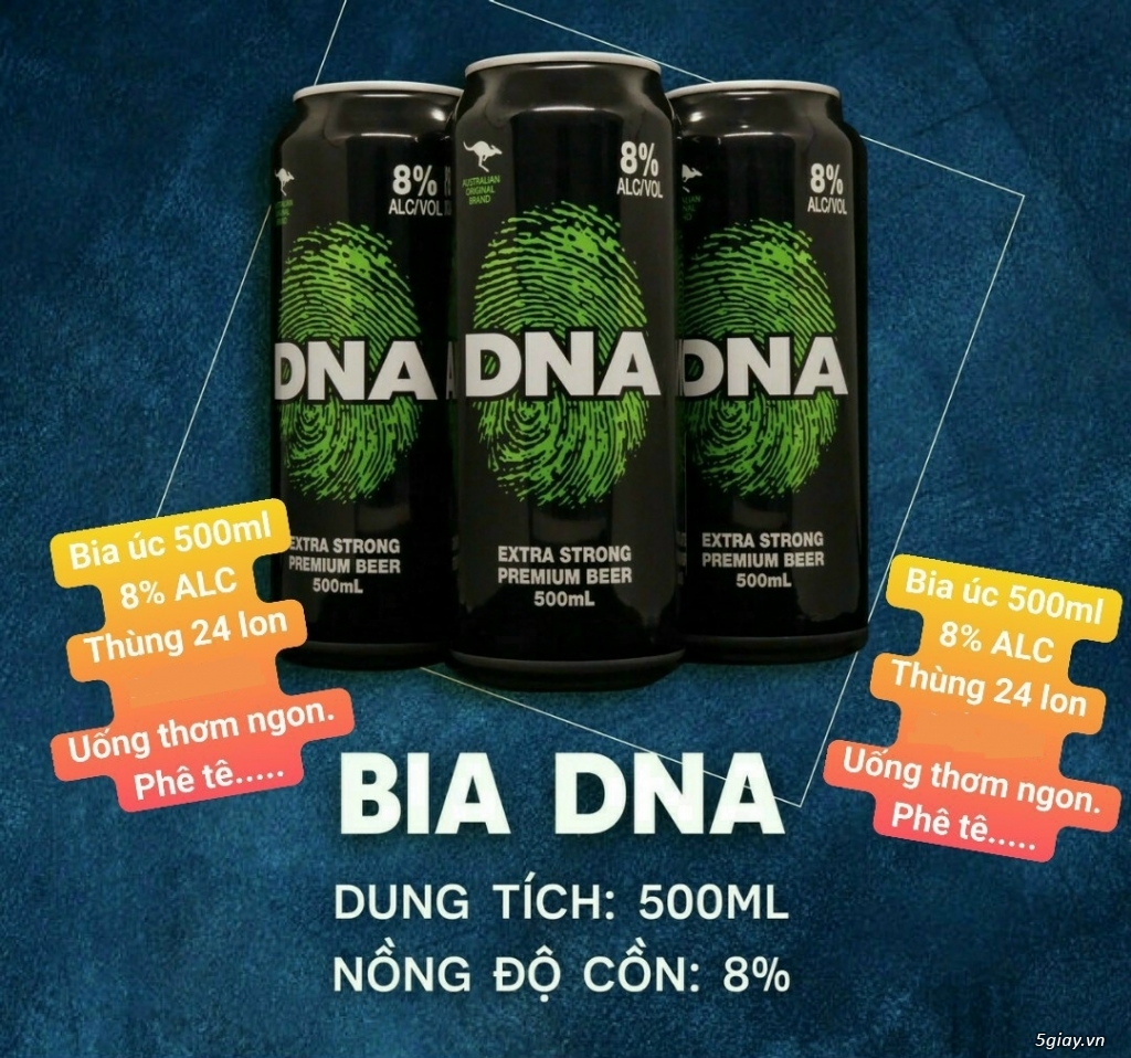 Bia lon DNA 500ml - Thùng 24 lon - 8 độ cực mạnh | 5giay