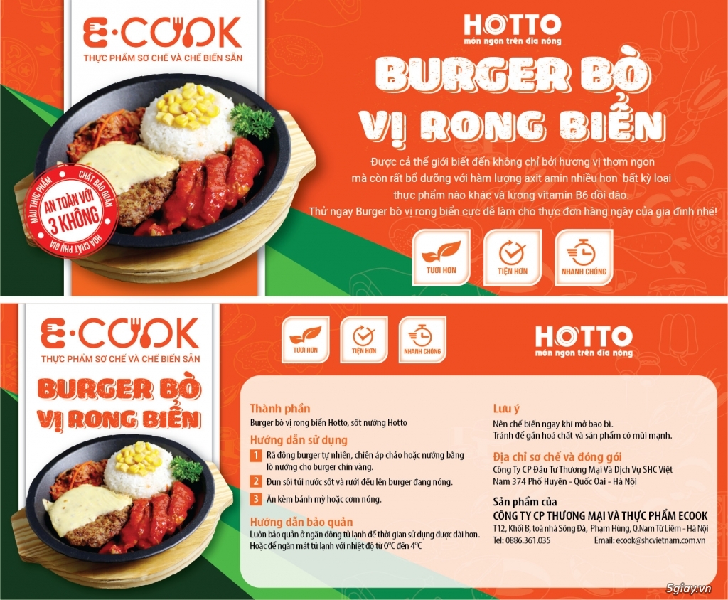 Ecook- Thực phẩm sơ chế sẵn | 5giay