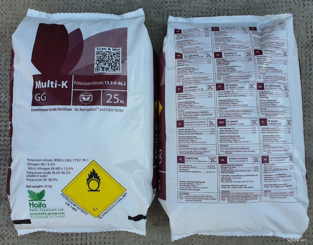 Phân bón KNO3 haifa | 5giay