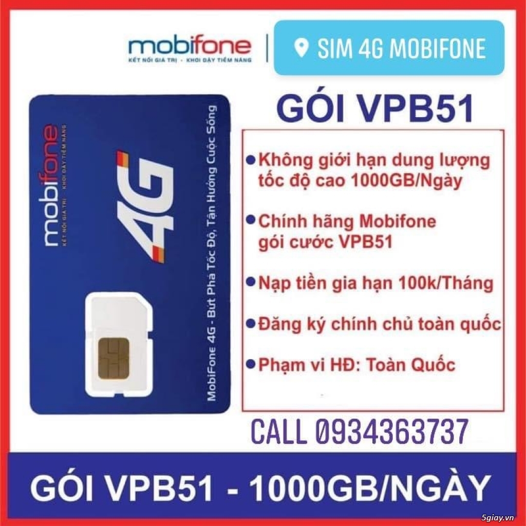 Sim 4G Mobifone Full 4G Tốc Độ Cao | 5giay