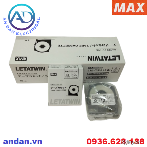 Băng nhãn in MAX LM-TP509Y, LM-TP509W, LM-TP512Y, LM-TP512W | 5giay