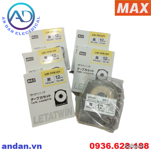 Băng nhãn in MAX LM-TP509Y, LM-TP509W, LM-TP512Y, LM-TP512W | 5giay