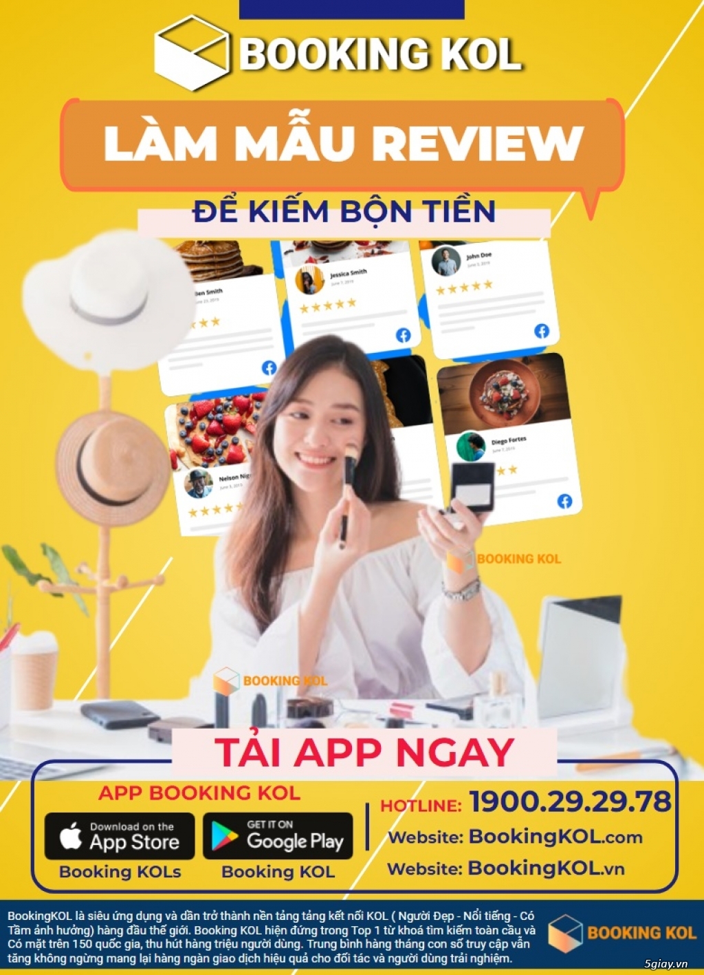Tuyển mẫu KOL Review - Booking KOL | 5giay