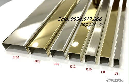 Nẹp trang trí chữ U inox - Nẹp U inox 304 - Nẹp chỉ inox khe giãn cách | 5giay