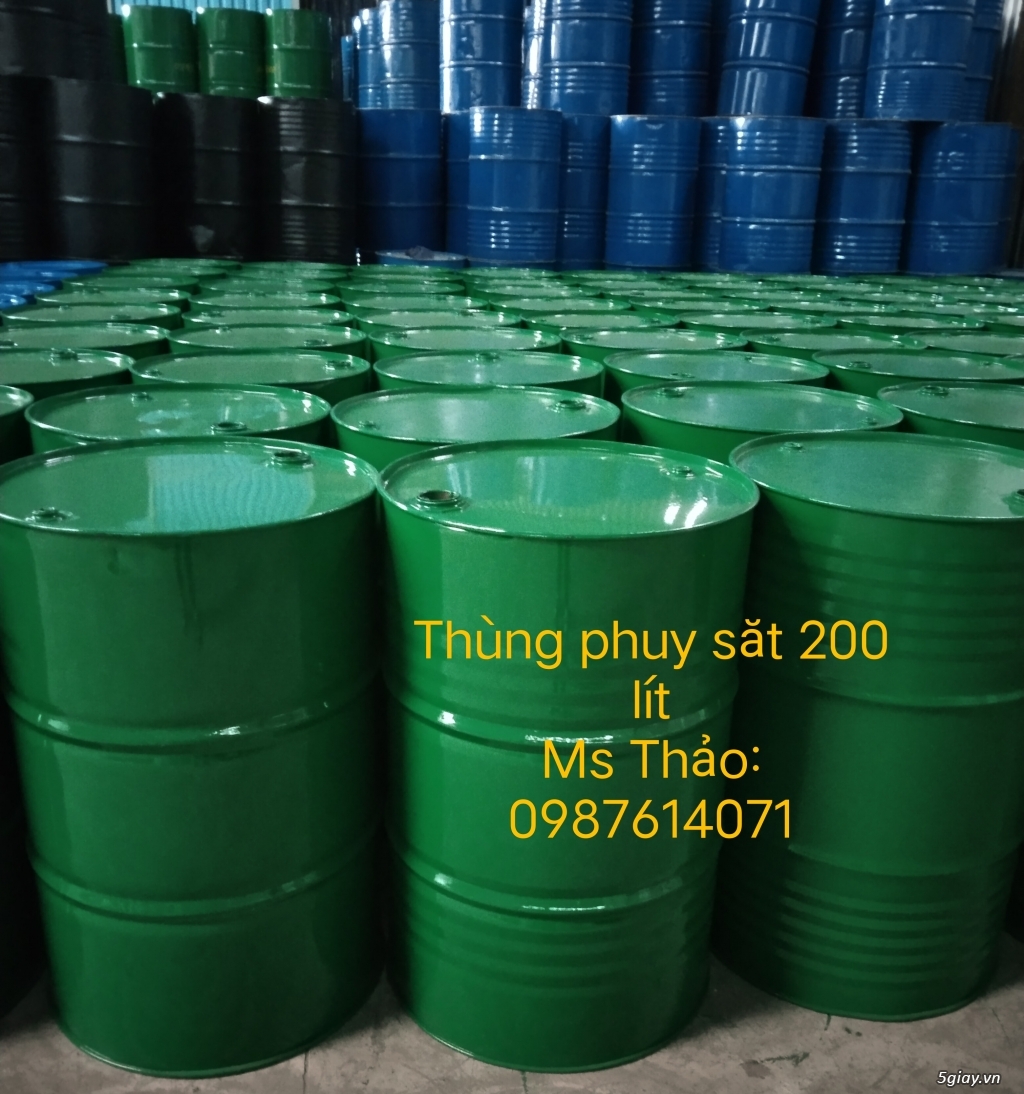Thùng phuy sắt 200 lít sạch đep như mới Ms Thảo: 0987614071 | 5giay