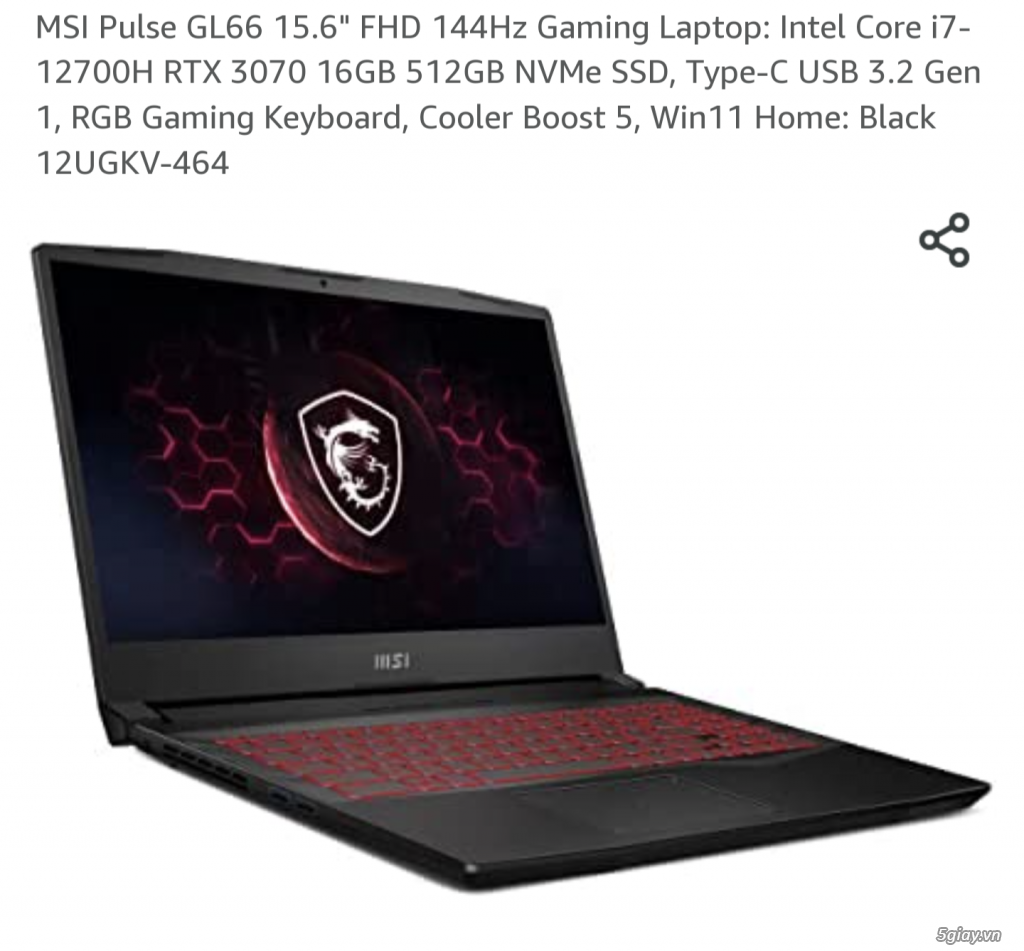 MSI Pulse GL66 12UGKV | 5giay