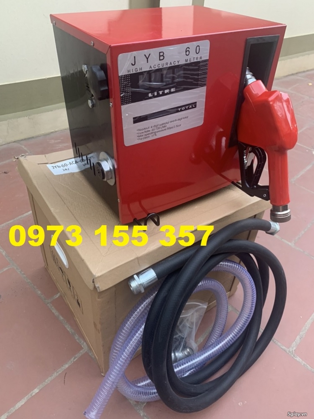 Hộp bơm dầu JYB-70 24V,hộp bơm dầu diesel 24V,bộ bơm dầu kèm đồng hồ | 5giay