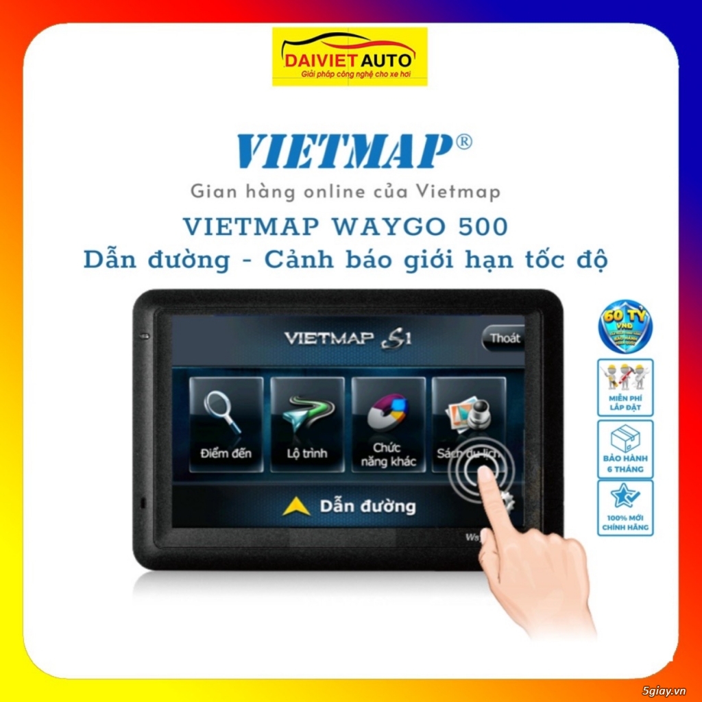 Vietmap Waygo 500 - Màn hình Dẫn đường Vietmap S1 - Cảnh báo tốc độ gi ...