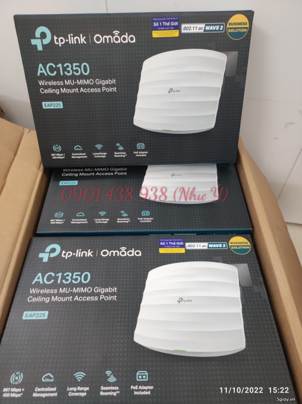 TPLink EAP225-Access Point Wi-Fi MU-MIMO Gigabit AC1350 | 5giay