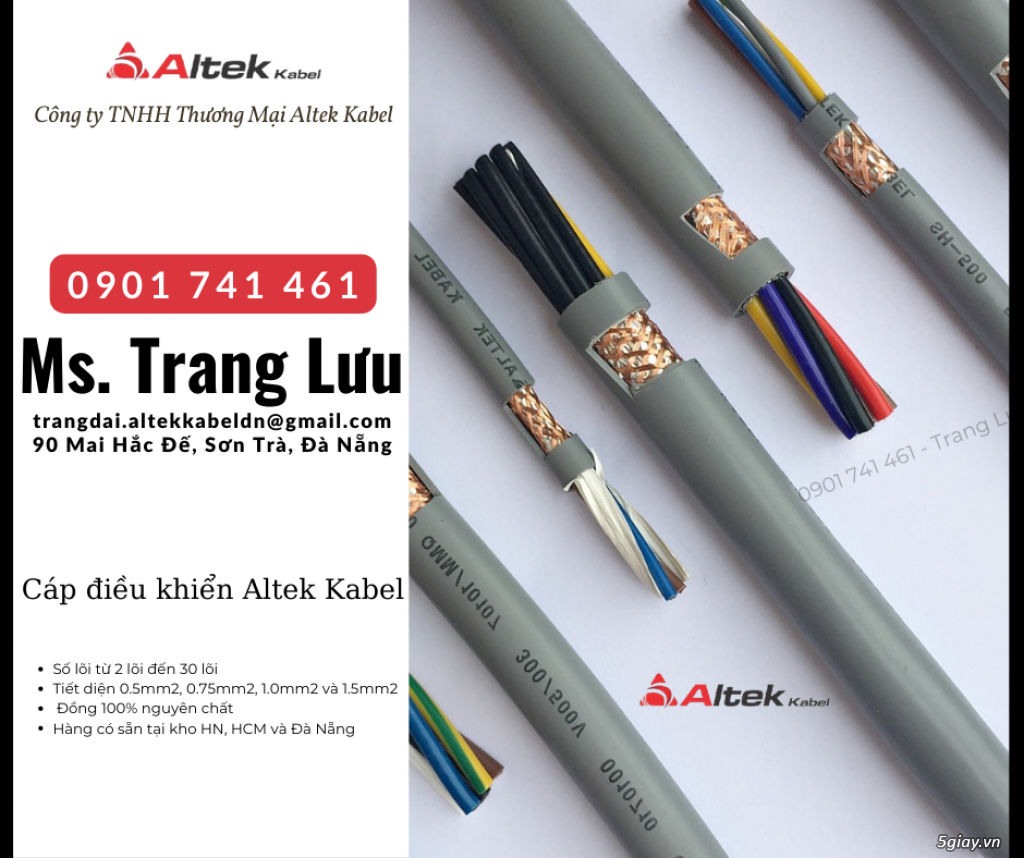 Phân phối cáp điều khiển, cáp tín hiệu Altek Kabel có lưới chống nhiễu ...