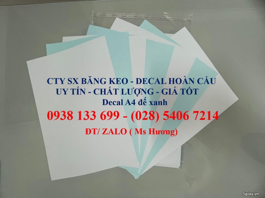 CTY SẢN XUẤT GIẤY DECAL A4 HOÀN CẦU | 5giay