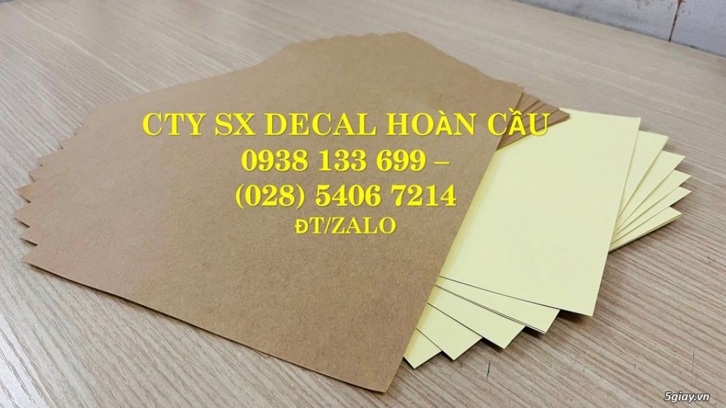 CTY SẢN XUẤT GIẤY DECAL A4 HOÀN CẦU | 5giay